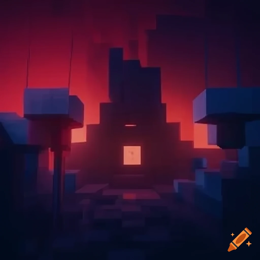 Cursed minecraft realms on Craiyon