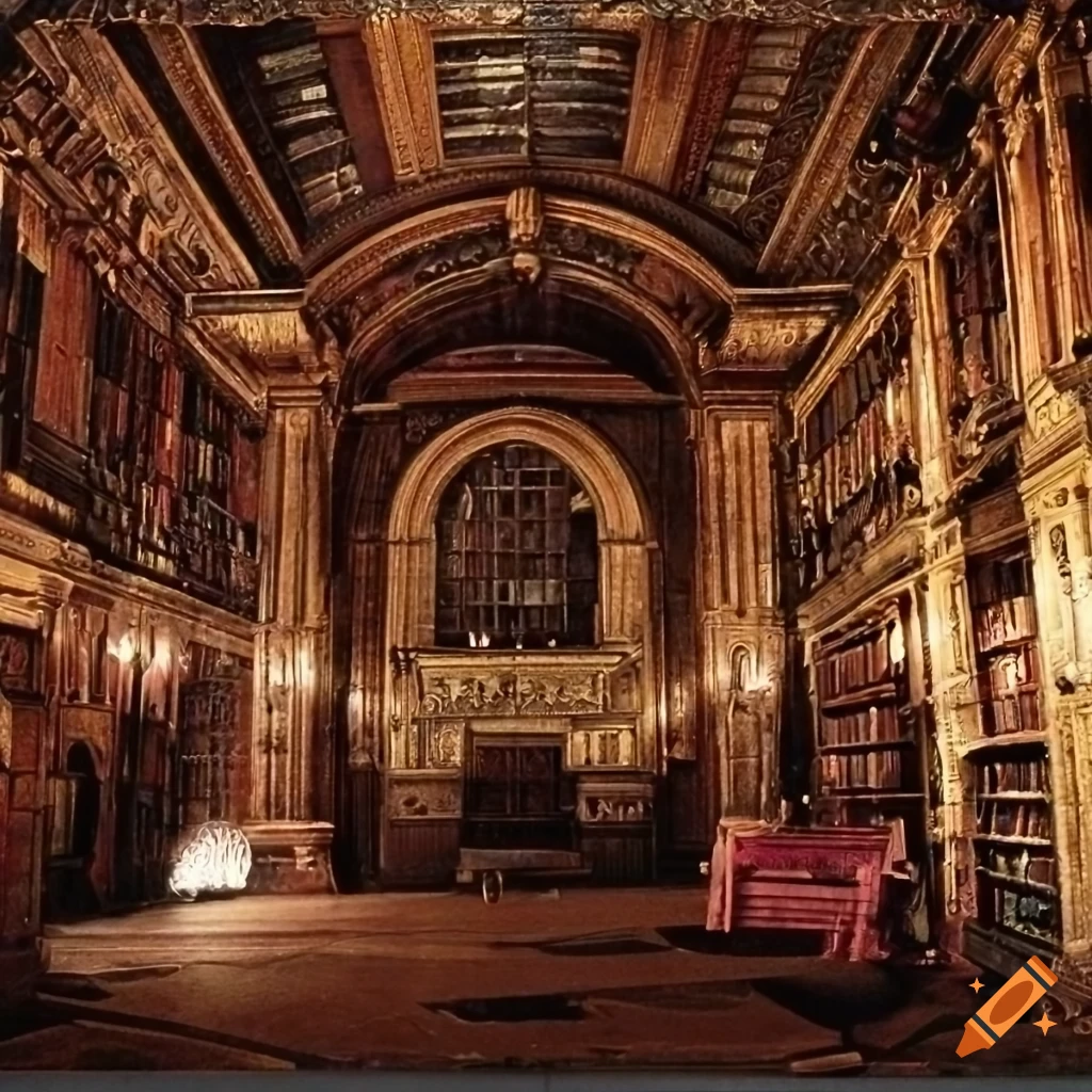 Library (gothic steampunk) (1860s england autochrome) on Craiyon
