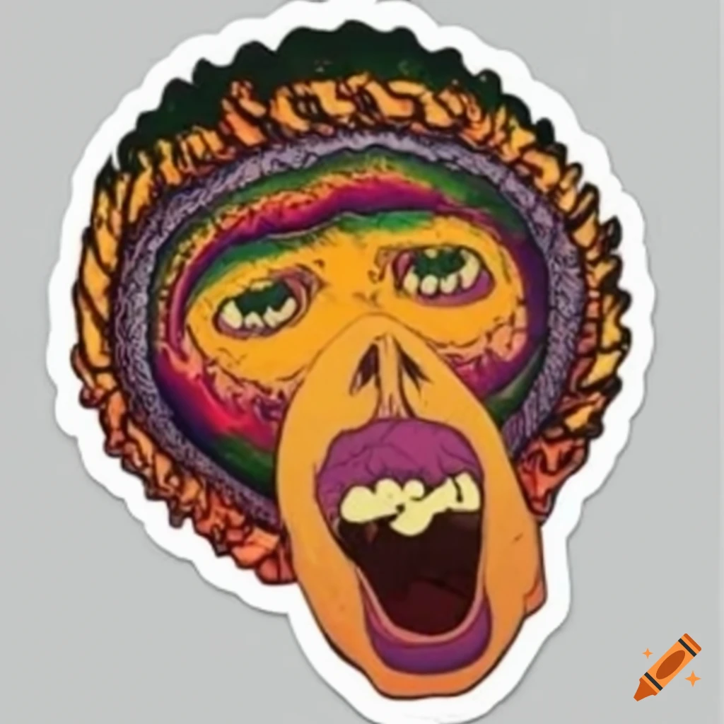 Weird stickers on Craiyon