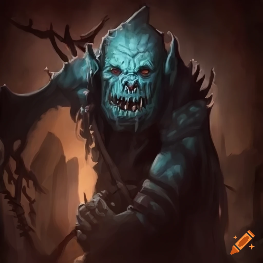 Orc ghost spirit, magic the gathering artstyle