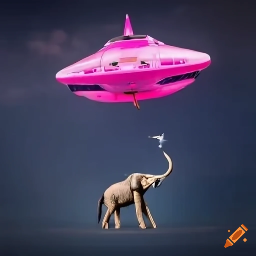 Flying Pink Elephant