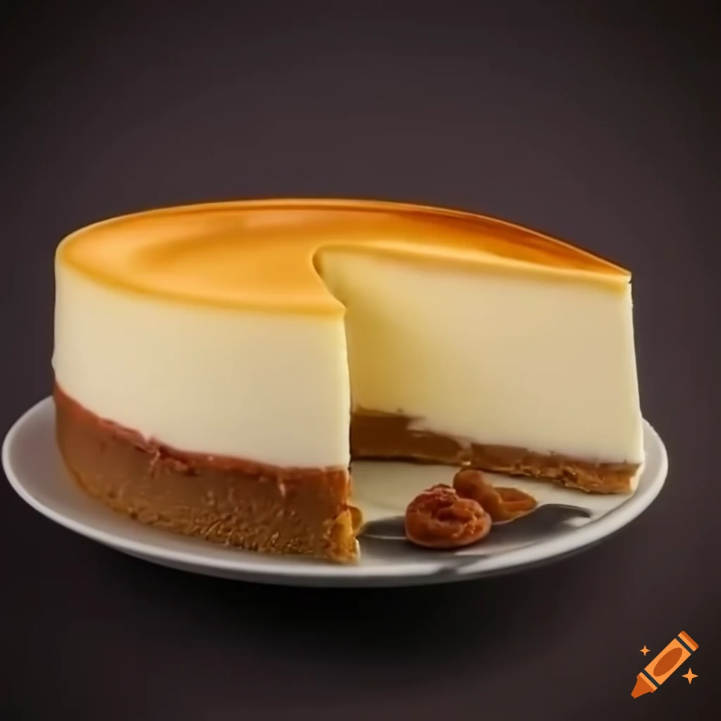 Close view of a cheesecake, 4k