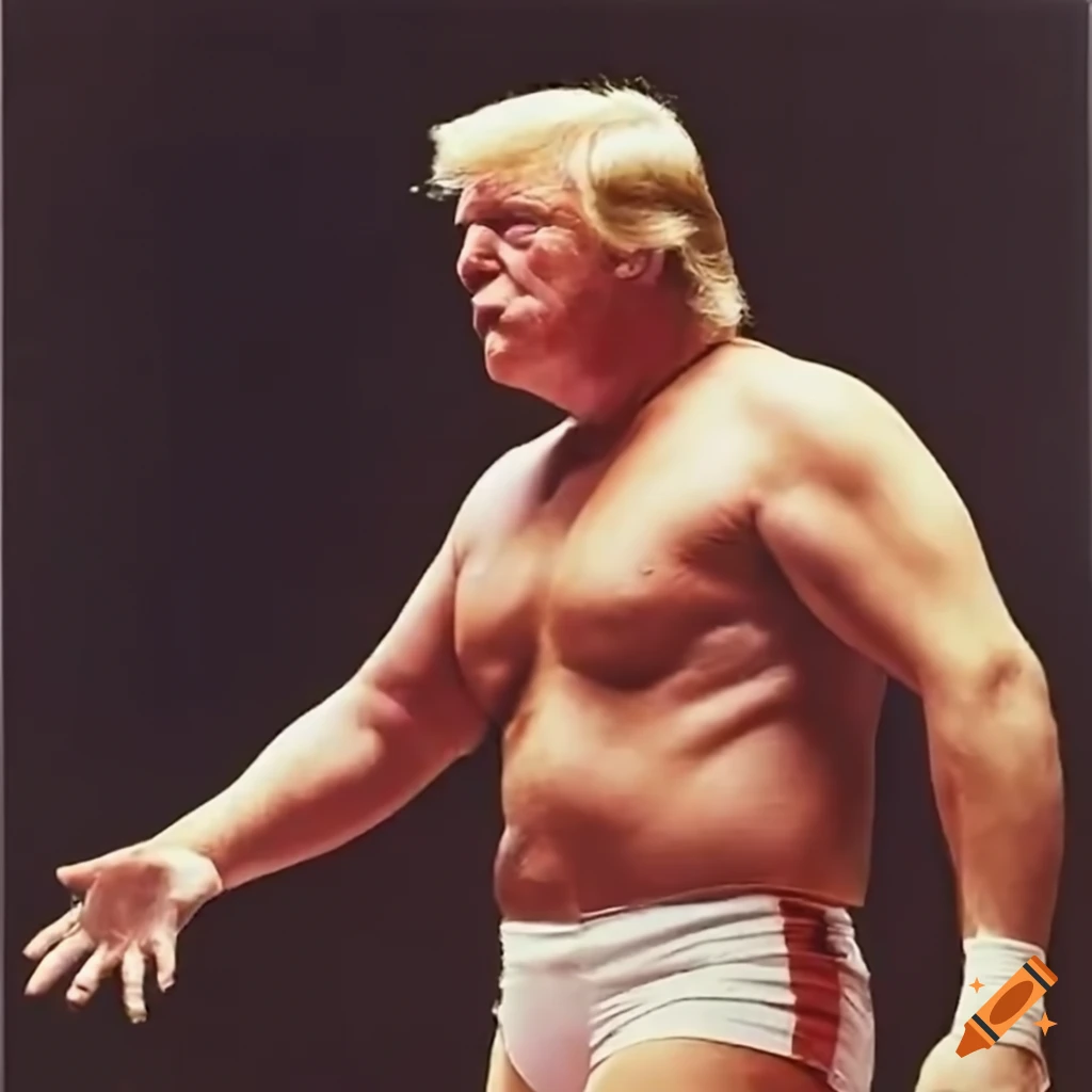 Wrestling match featuring donald trump, 1970s wrestling illustrated ...