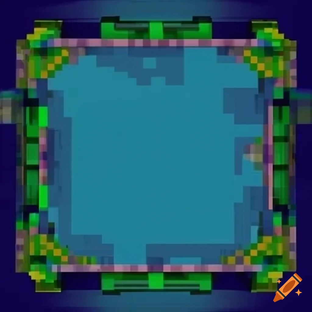 200x300 border image like a card pixel sci fi style on Craiyon