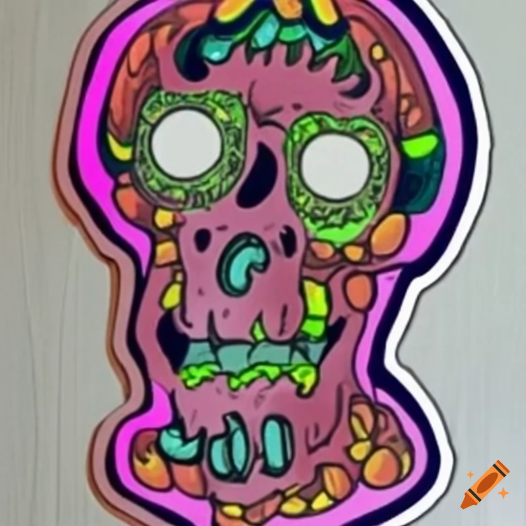 Weird stickers on Craiyon