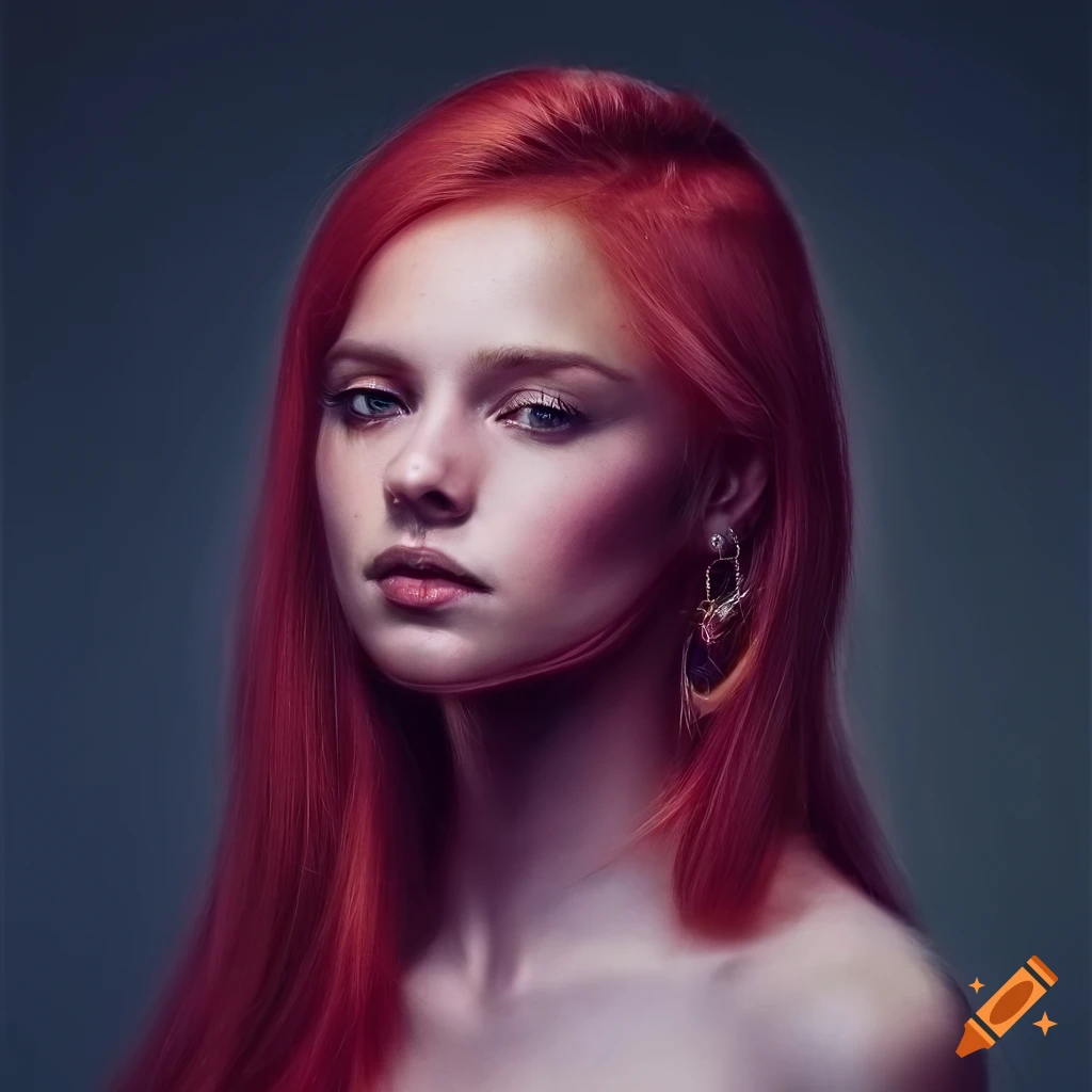 Flawless PhotoRealistic 32K Hyperrealism Colour Drawing. Gravure model ...