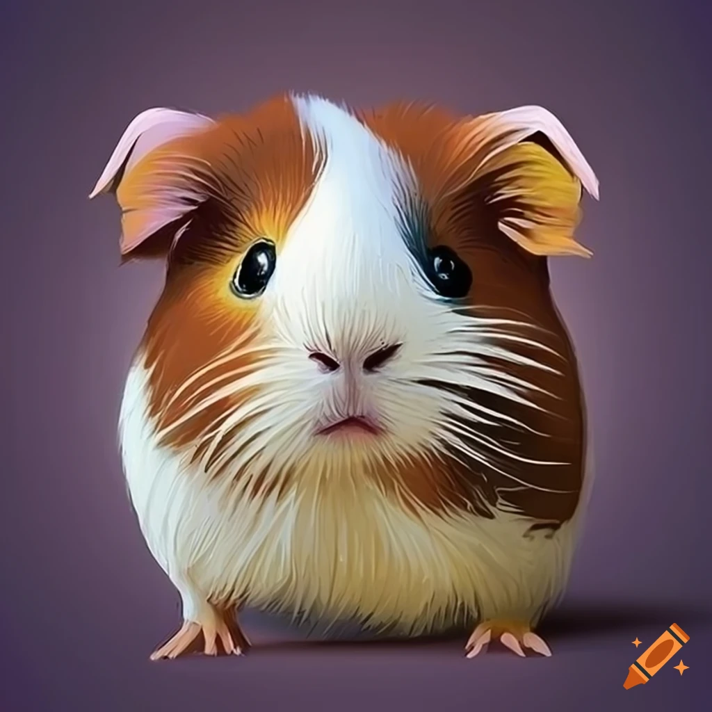 Abstract artwork of guinea pigs inspired by picasso