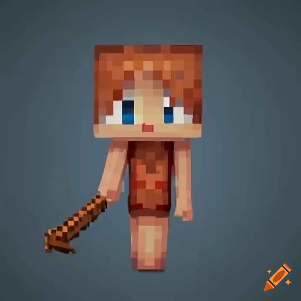 Minecraft skin stand on Craiyon