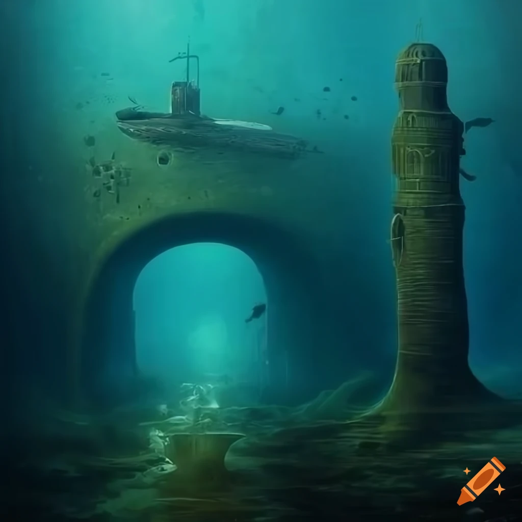 Ancient Underwater City Art