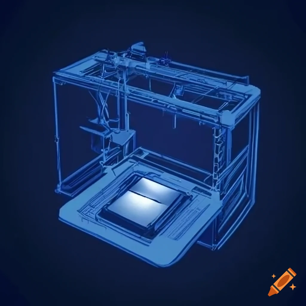 3d printer blueprint drawing