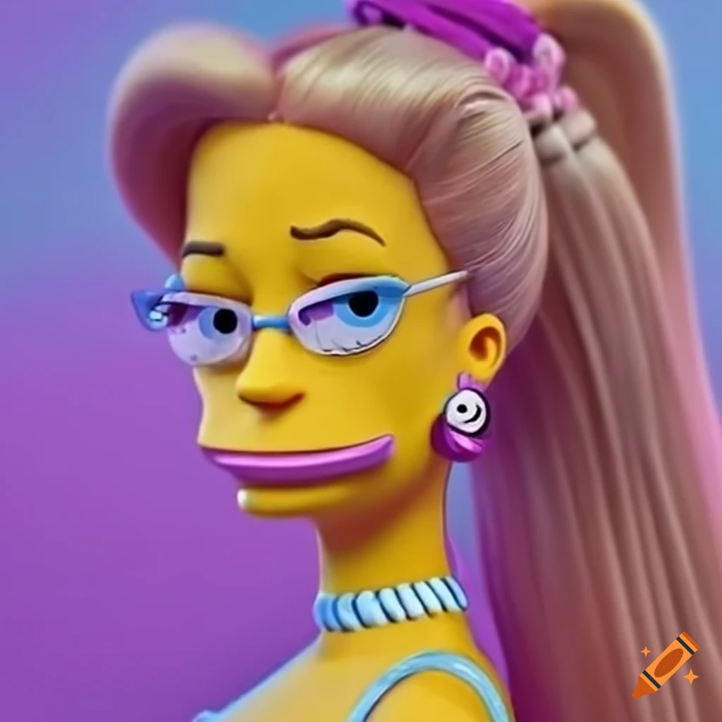 Bart simpson and barbie mixed on Craiyon