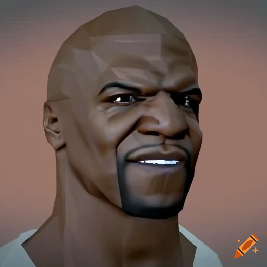 Actor terry crews as a ps2 low poly 3d model of a sony game in 2001 on ...
