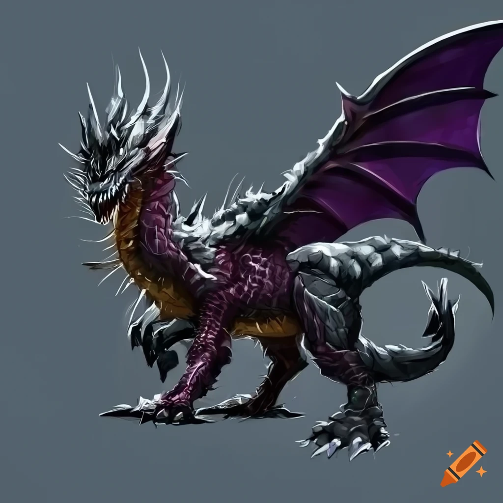 Dragon full body concept designs with side view on Craiyon