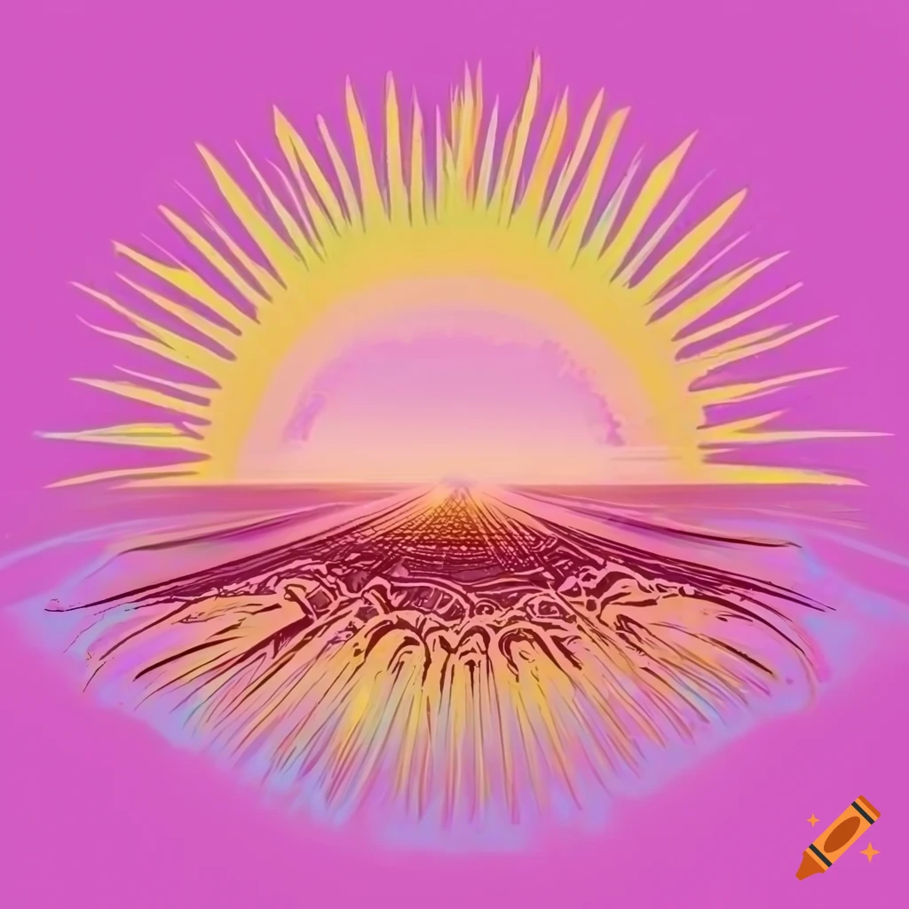 Retro vintage 1980's t-shirt design,sunburst sunset, 60s art style : 2 ...