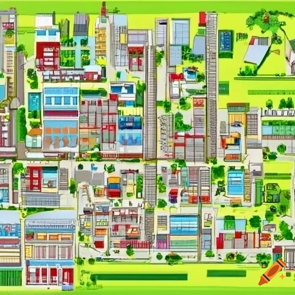 City layout on Craiyon