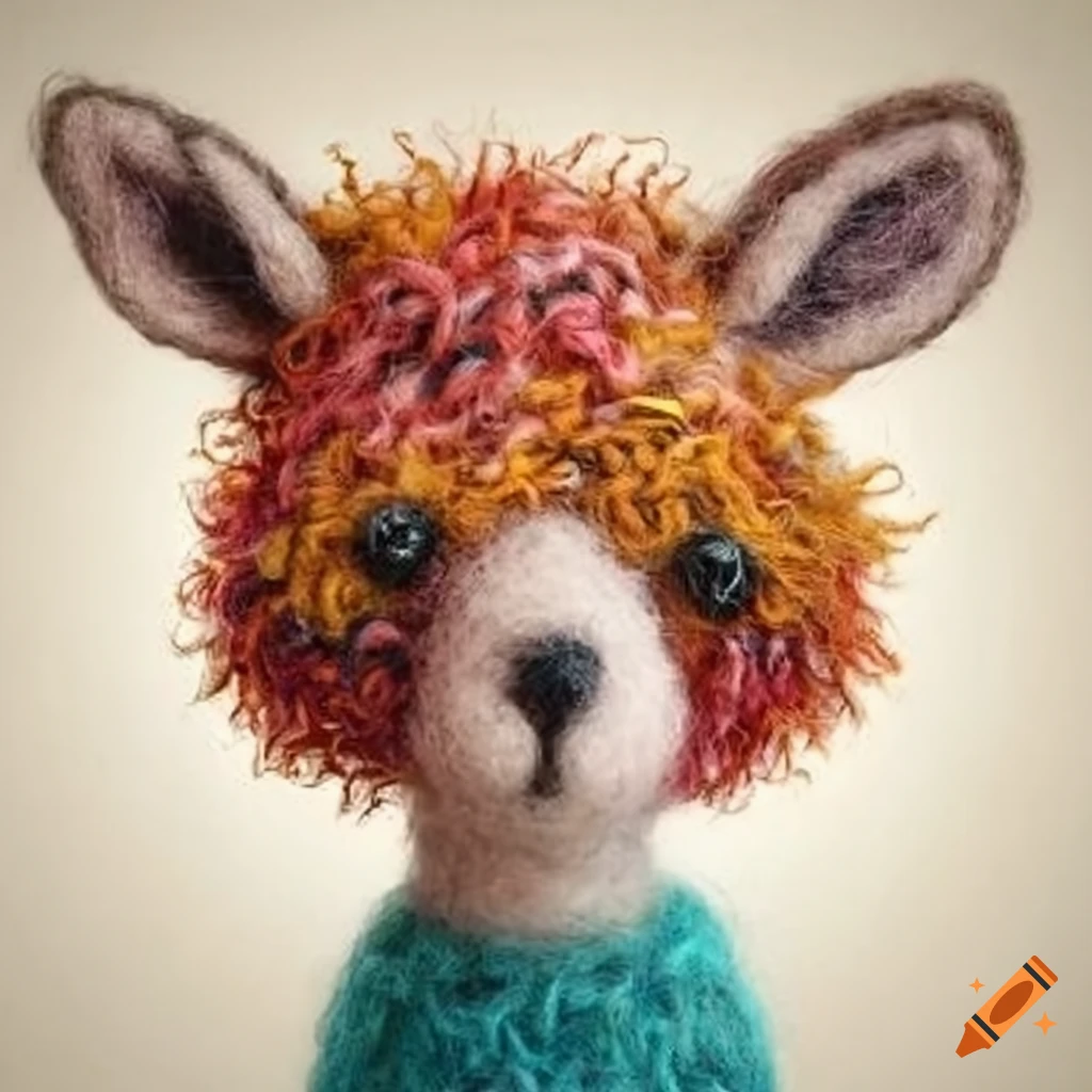 Felted wool crafted creatures on Craiyon