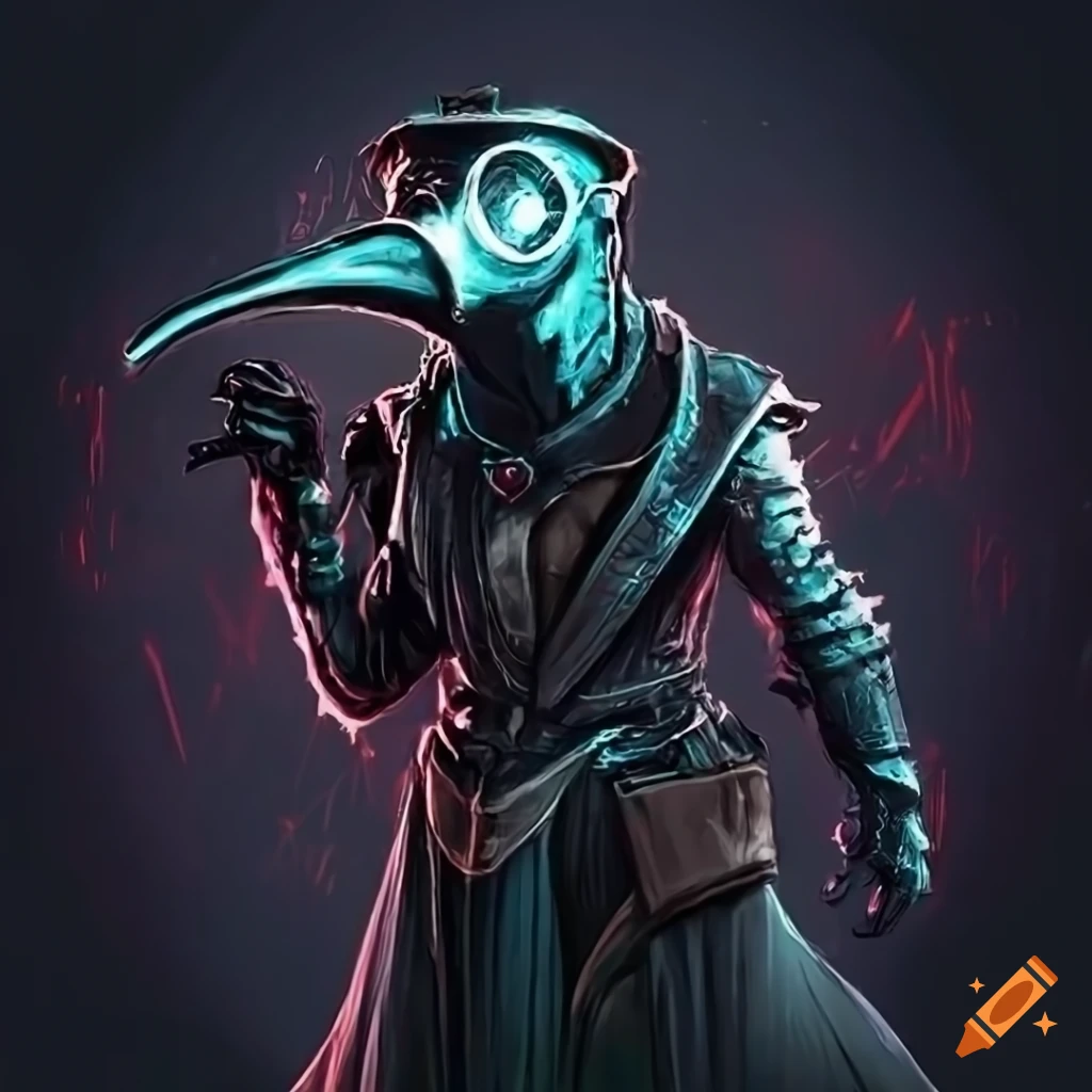Plague doctor cyberpunk on Craiyon