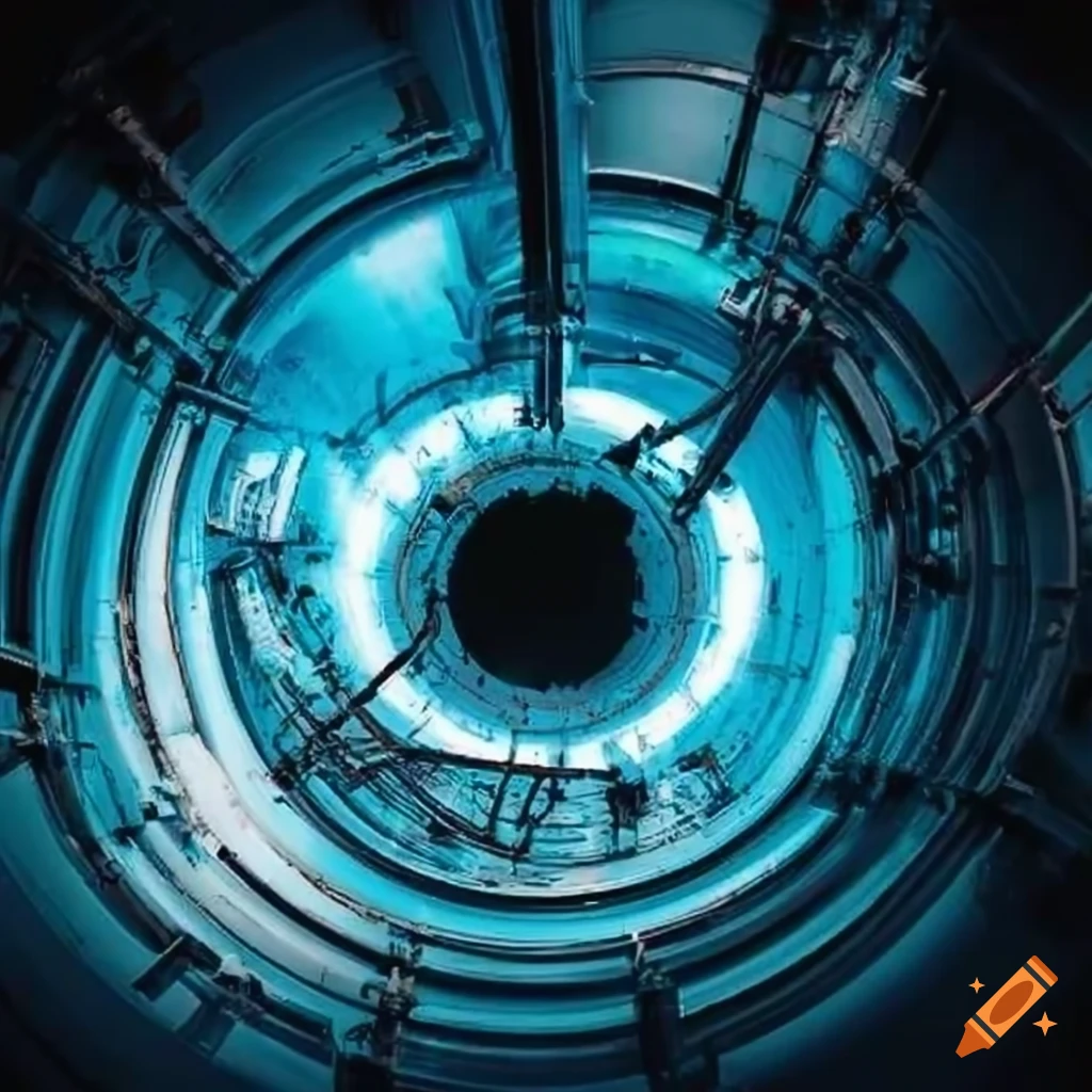 Top-down view of an industrial reactor on Craiyon