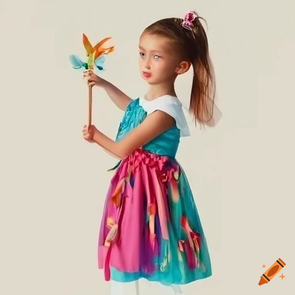 Girl dressed in lily costume