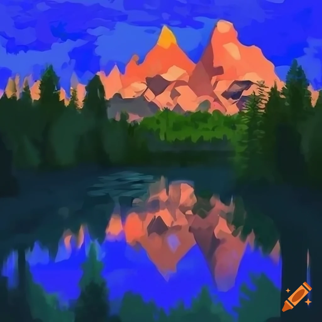 Create a stunning illustration or digital painting showcasing Colorado ...