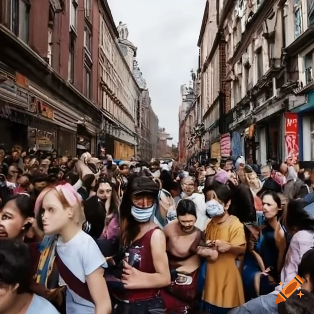 Crowded Areas Initially on Craiyon