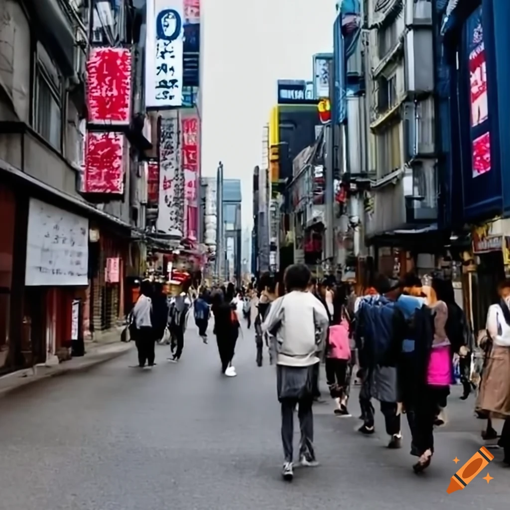 Japan tokyo on rode people walking
