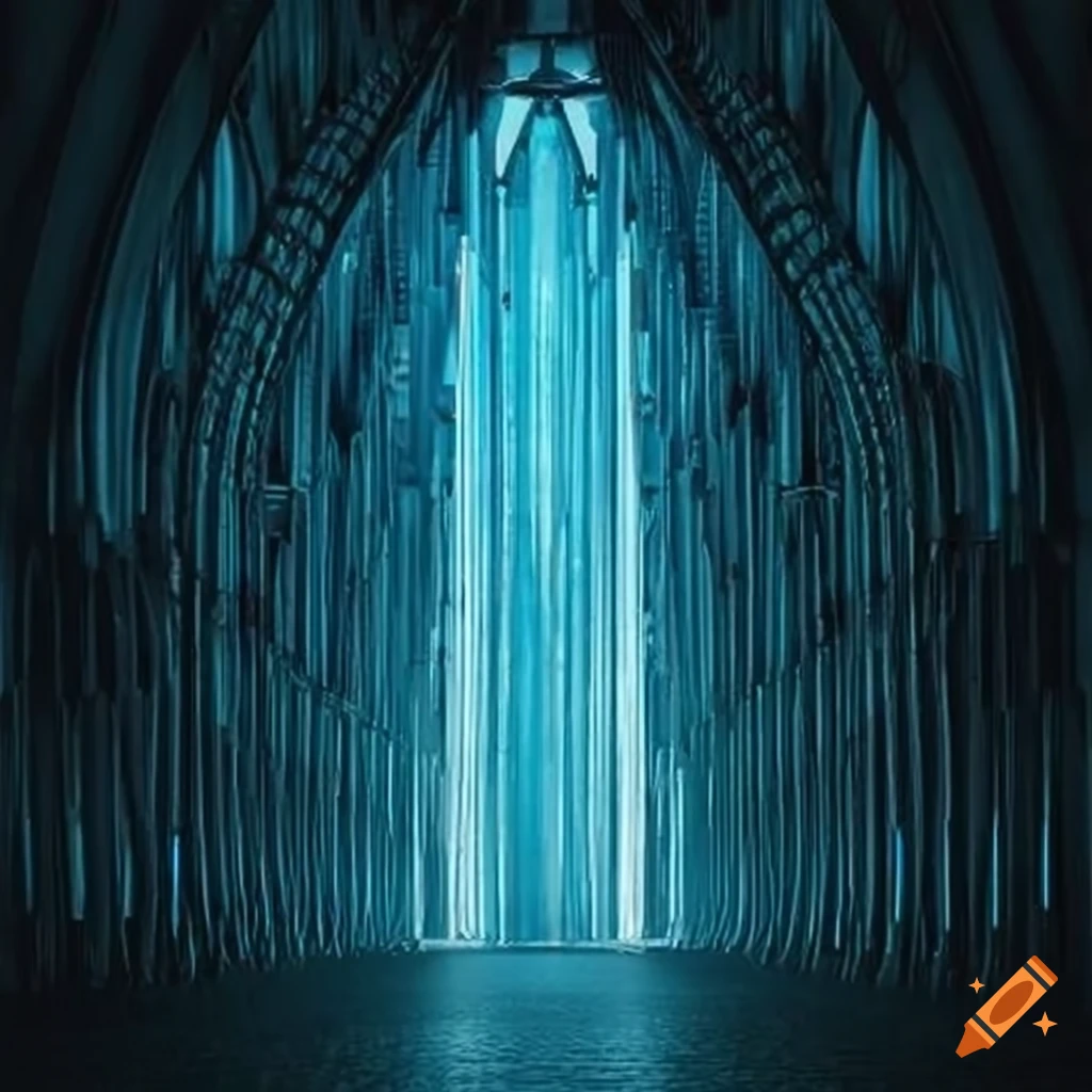 Dynamic lighting of an unusual structure on Craiyon