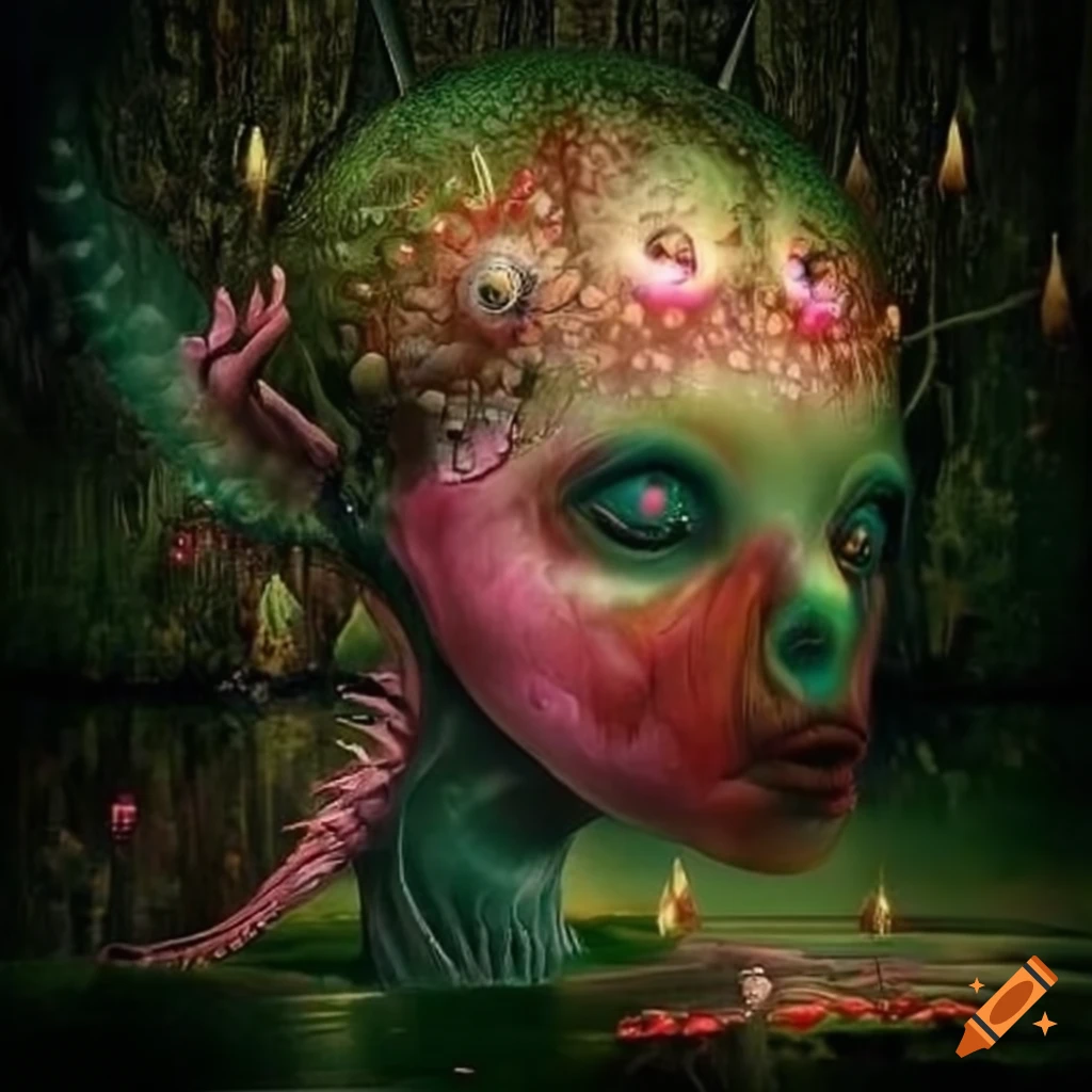 Marais brume castel surréaliste nénufars exotic and surreal floral ...