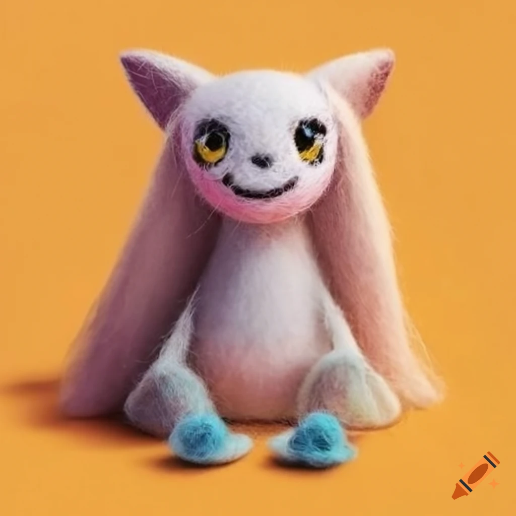 Felted wool crafted creatures on Craiyon