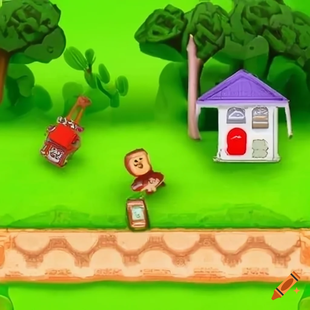 Mini games scene on Craiyon