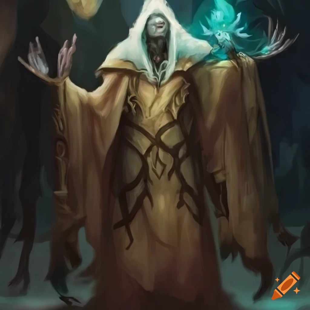 Shaman ghost spirit, magic the gathering artstyle on Craiyon