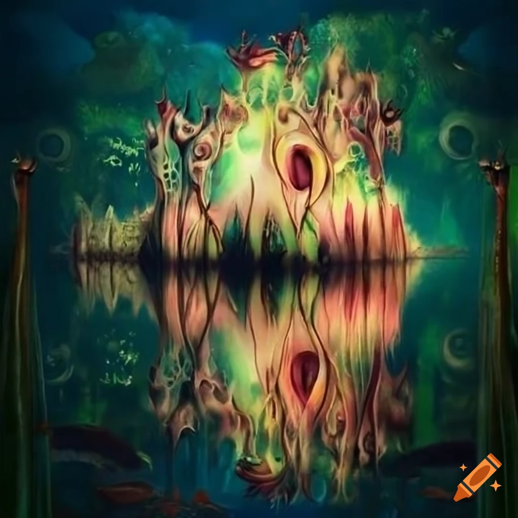 Marais brume castel surréaliste nénufars exotic and surreal floral ...