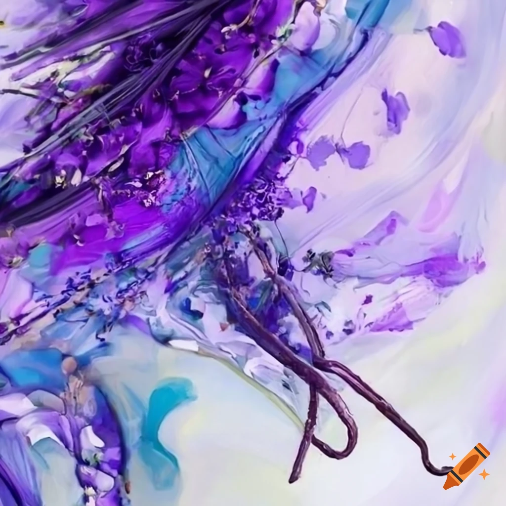 Vanilla and lavender abstract art for packaging