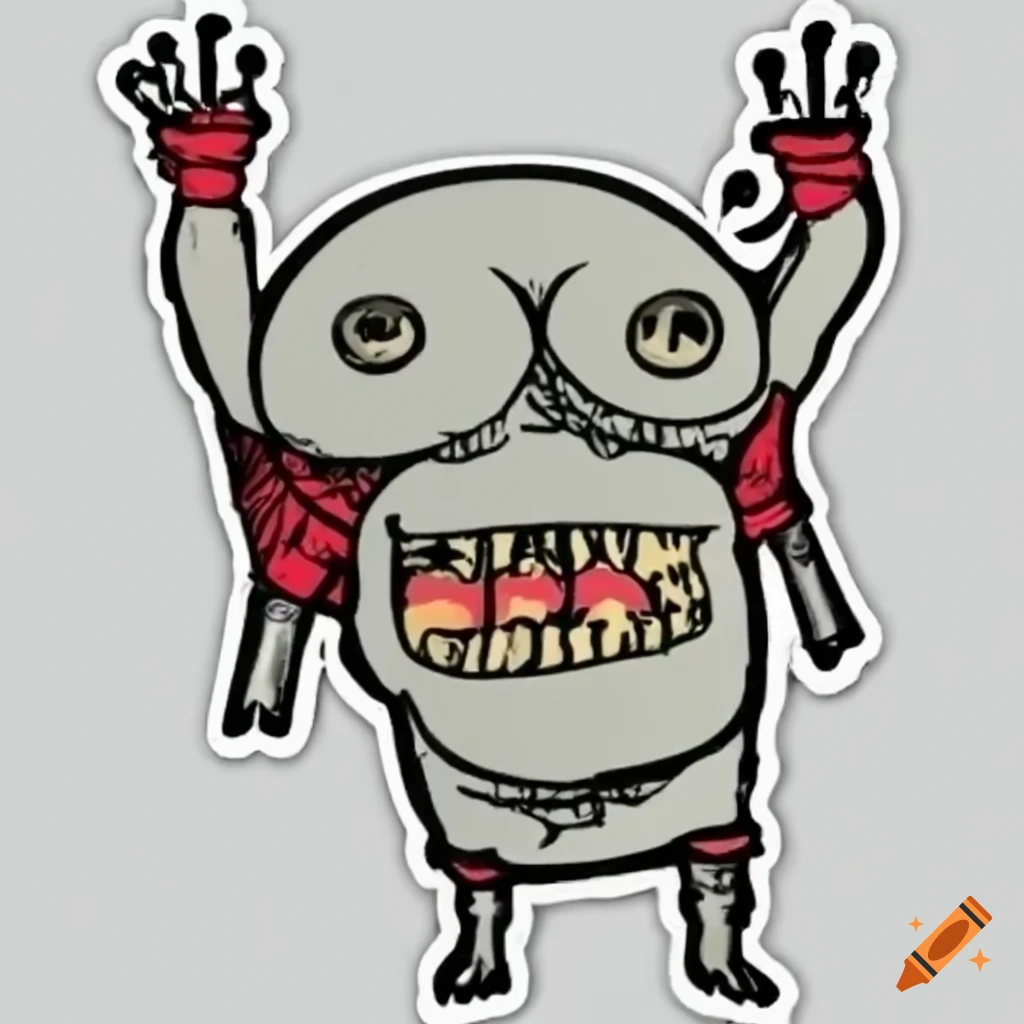 Weird animated stickers on Craiyon