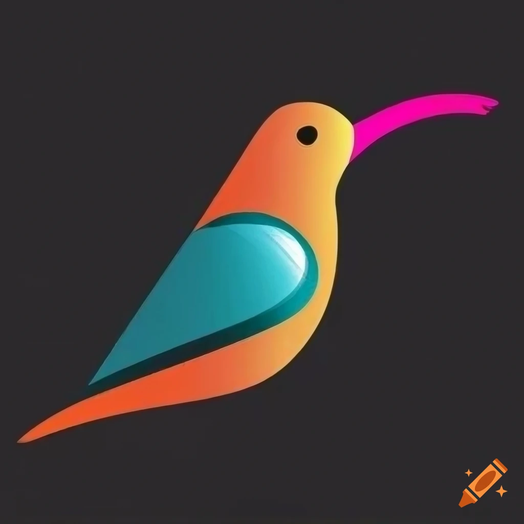Bird seeing from side logo with kanok pattern using 3 colors only ...