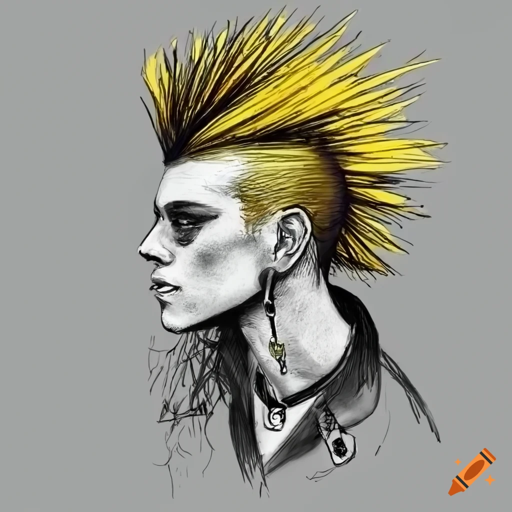 Punk Mohawk Drawing