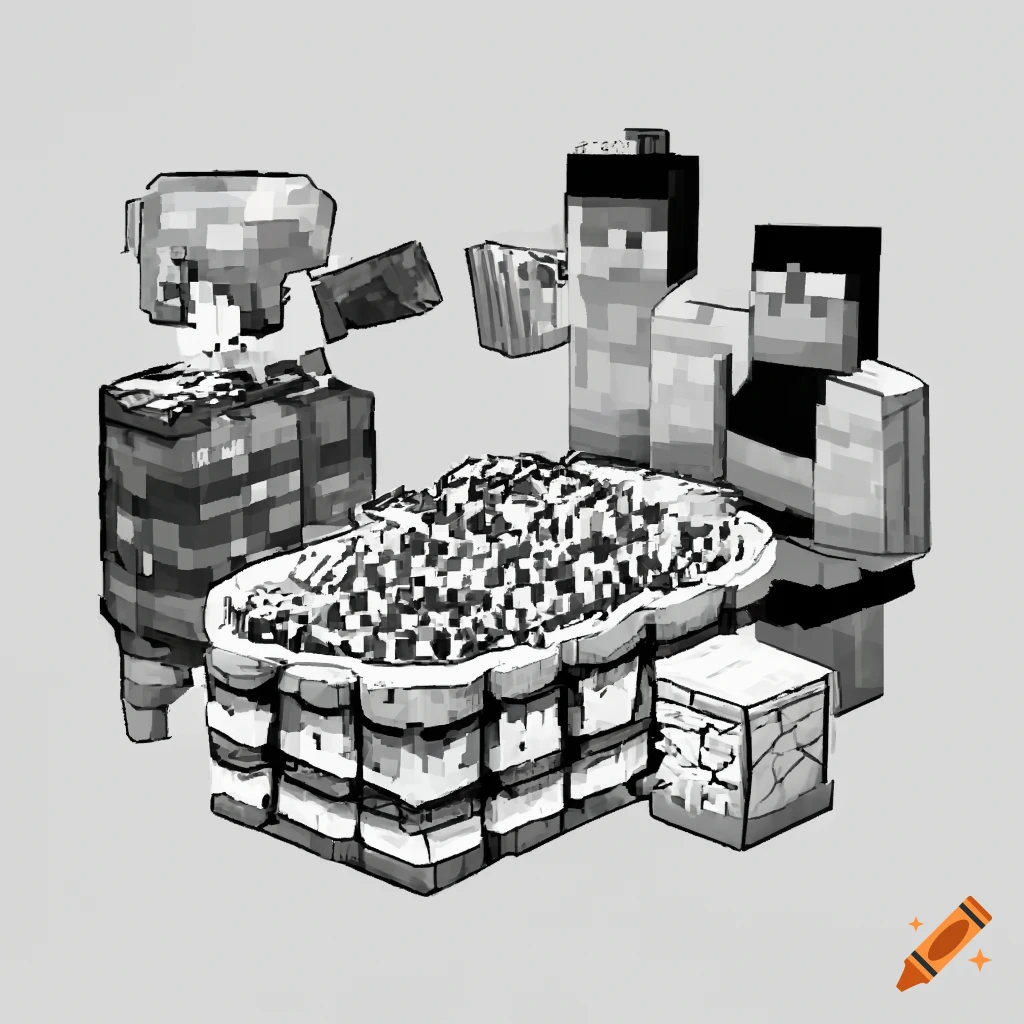 Minecraft gastronomy on Craiyon