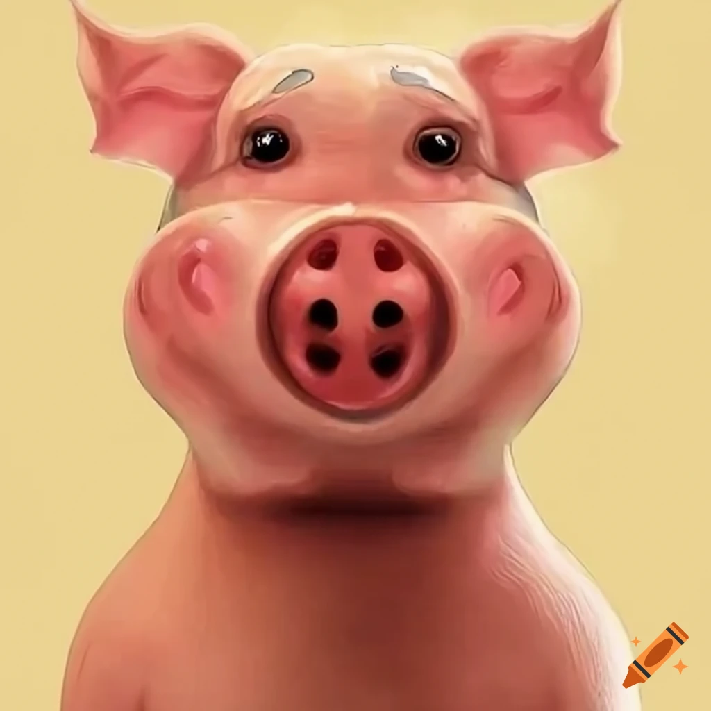 Pig with fork, funny on Craiyon