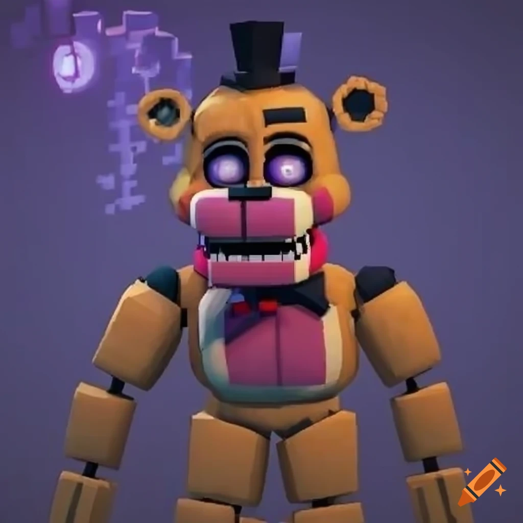 Fnaf-themed minecraft servers on Craiyon