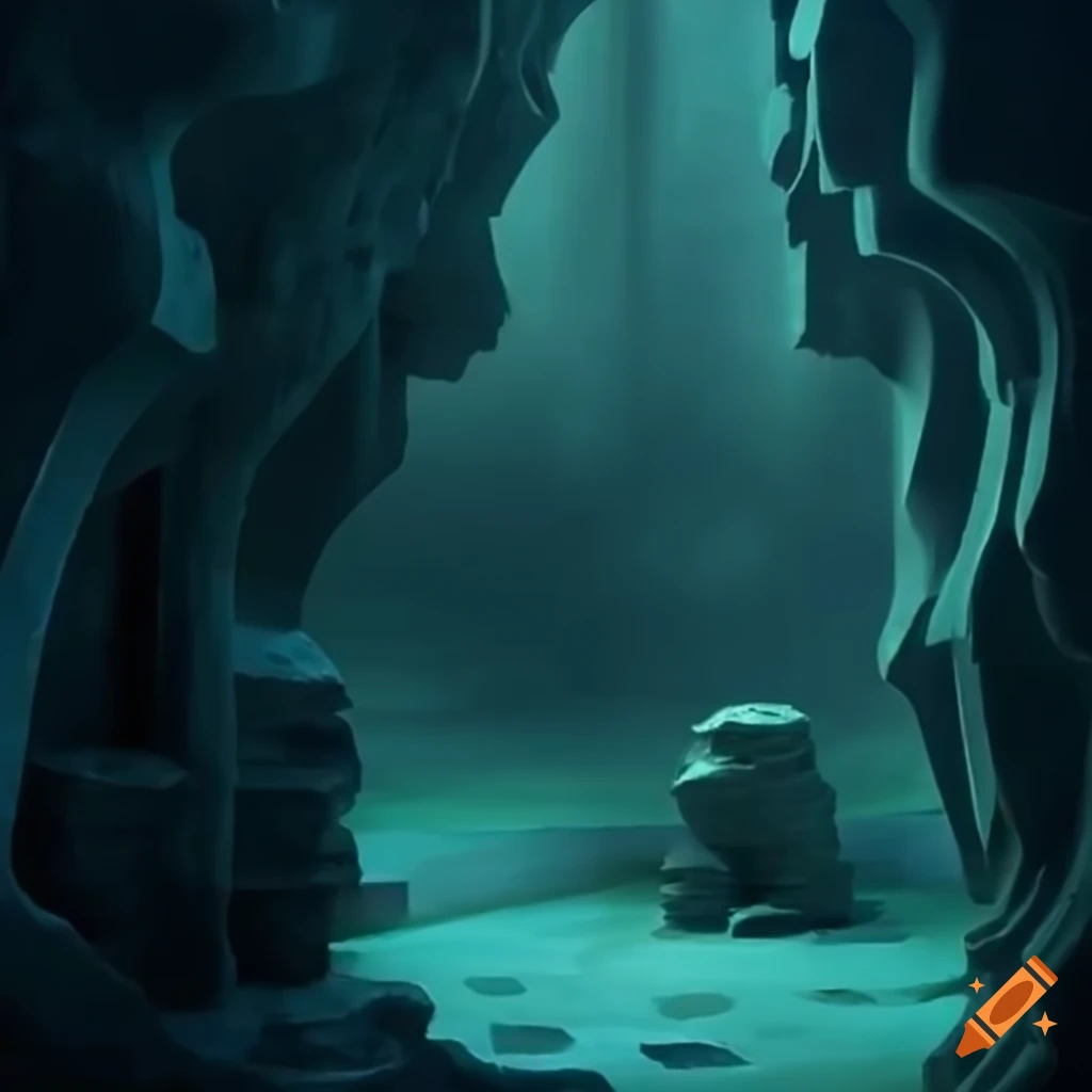 ‘Architectural Stave carving’-Style, hd Zelda game, cave sculpture ...