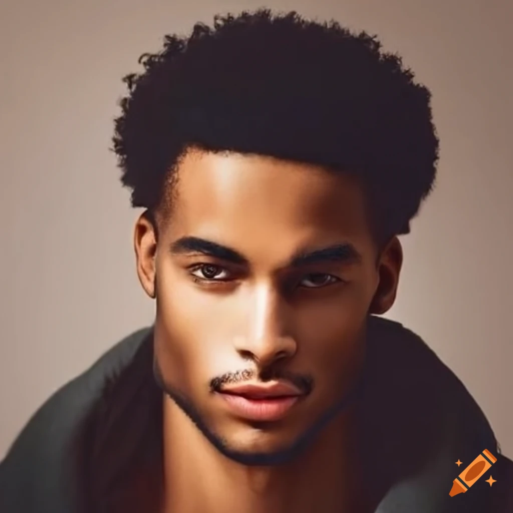 Handsome biracial man on Craiyon