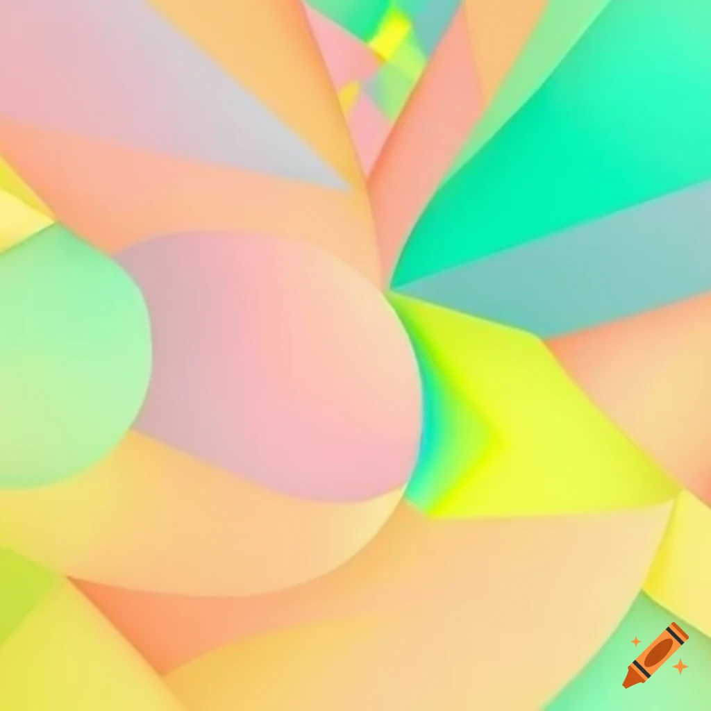 Pop colors pastel abstract shapes geometric soft