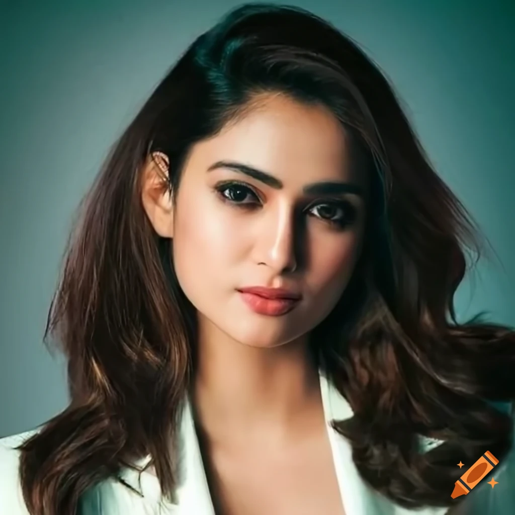 A realistic closeup face portrait A perfect stunning young indian ...
