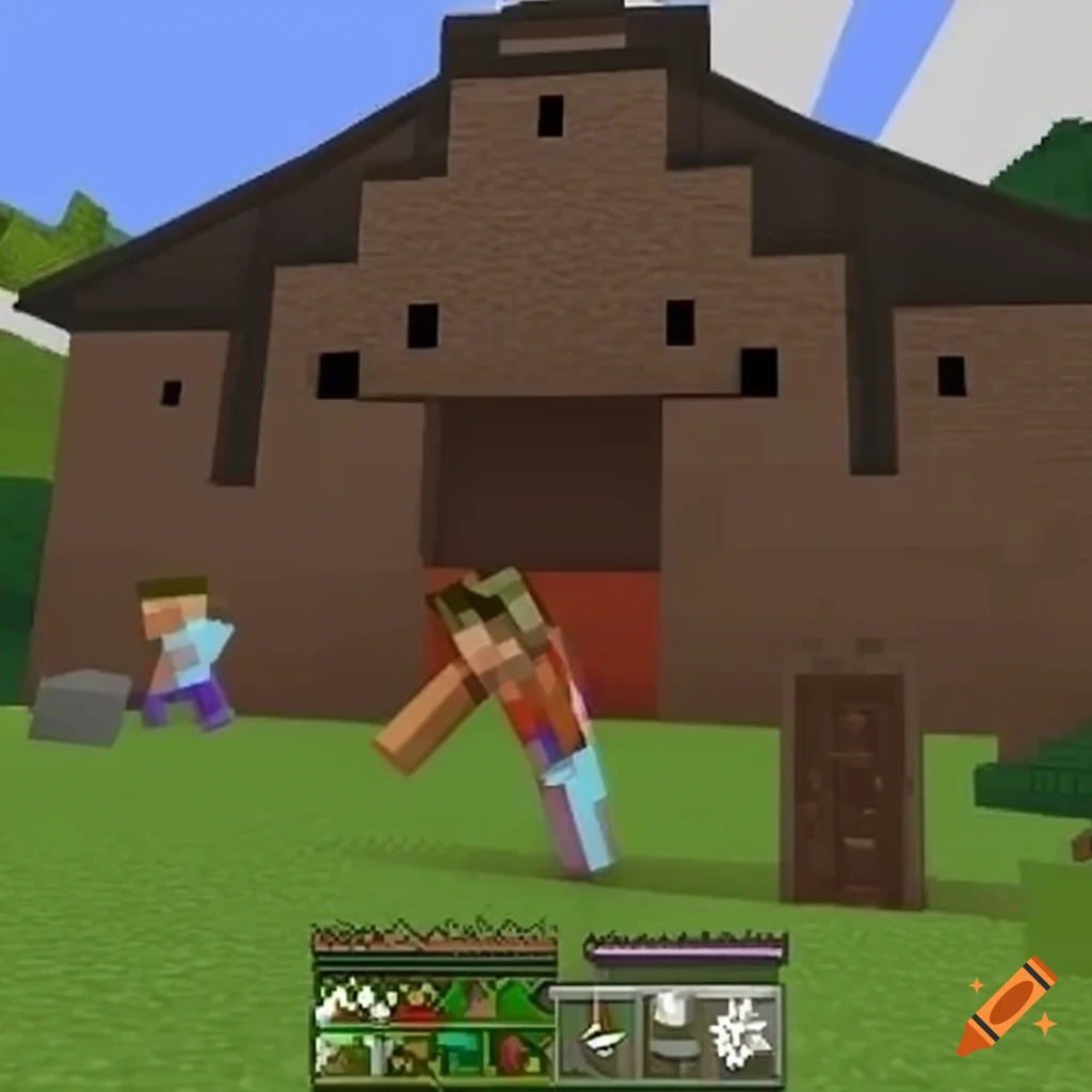 Minecraft creators interact on Craiyon