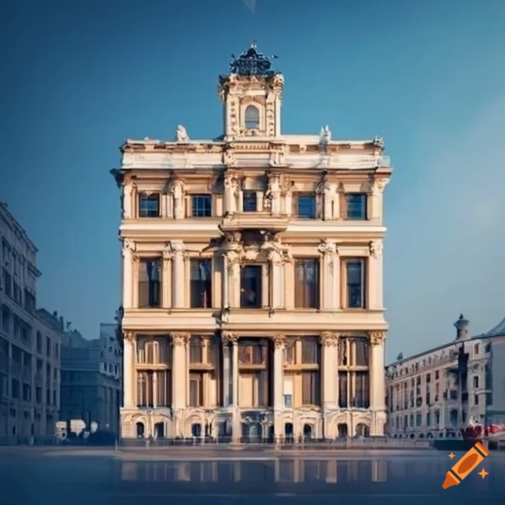 CLASSICAL EUROPEAN STYLE COMMERCIAL BUILDING on Craiyon