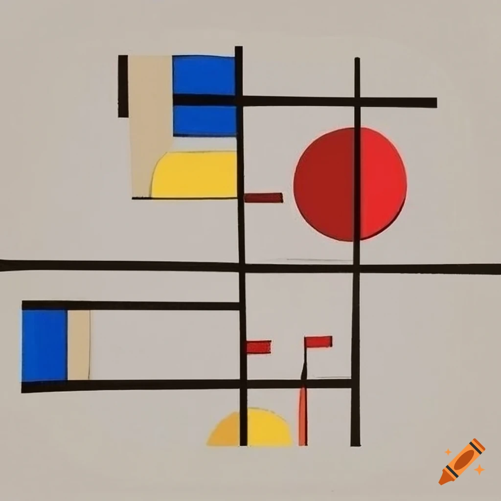 Tree branches eye mondrian de stijl on Craiyon