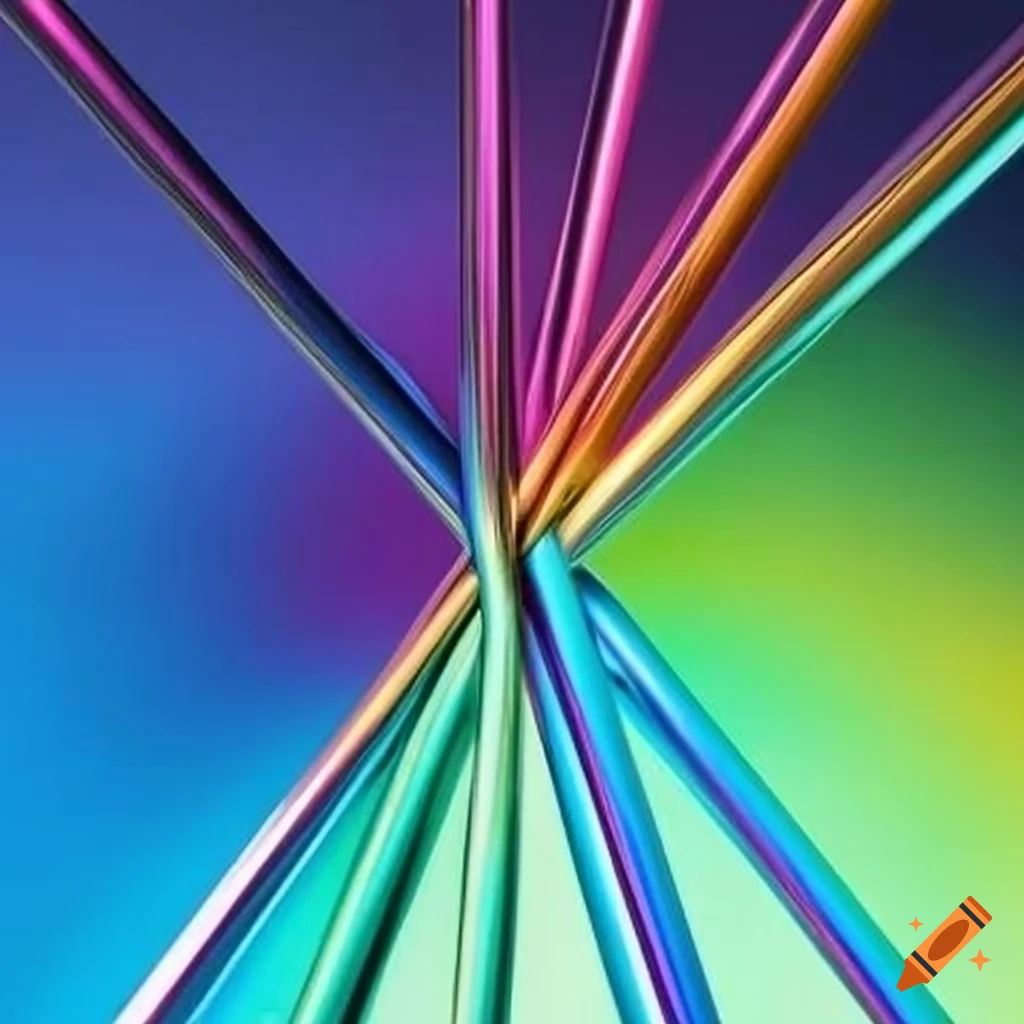 Gradiant rainbow metal rod on Craiyon