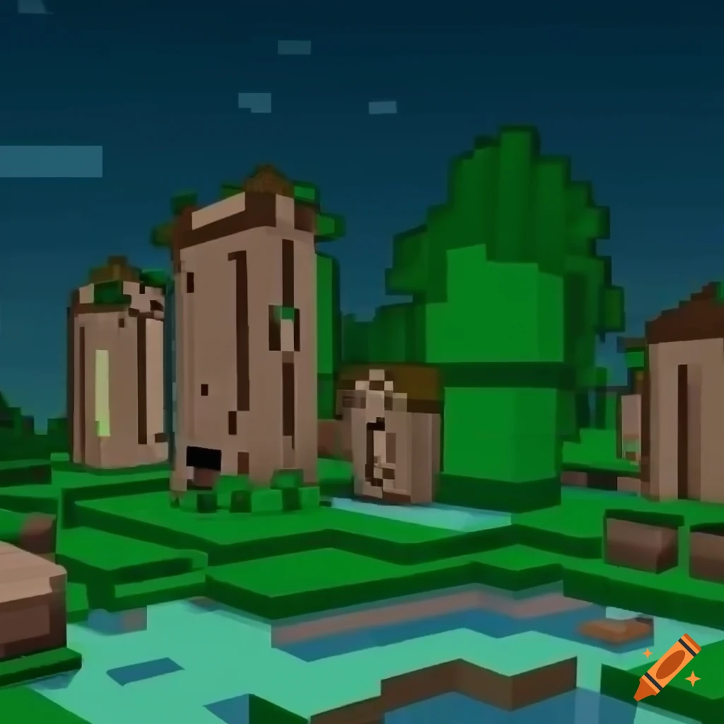 Minecraft server fresh on Craiyon