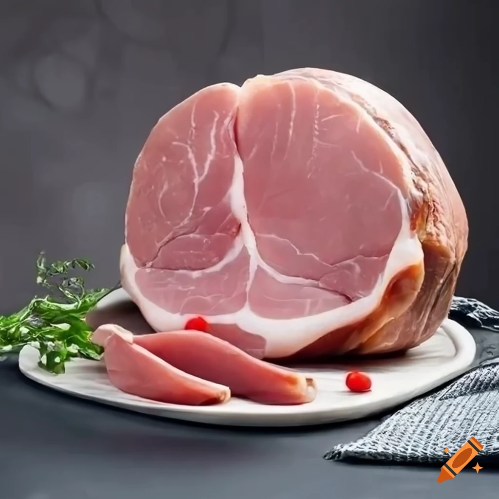 Raw boneless gammon ready for cooking on Craiyon