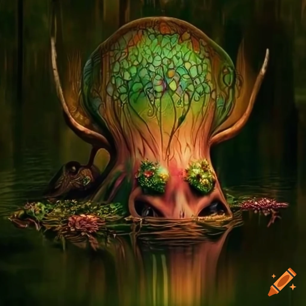 Marais brume castel surréaliste nénufars exotic and surreal floral ...